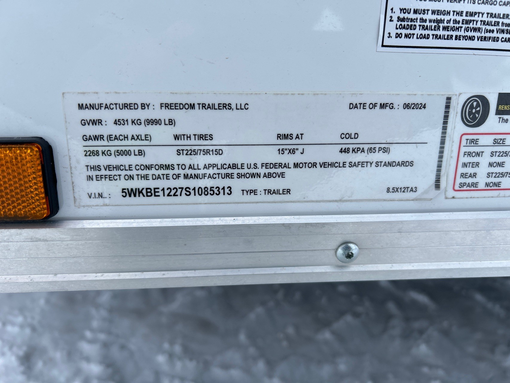 2025 Freedom 8'6" x 12' + V-Nose Enclosed Trailer - Trailer Inventory