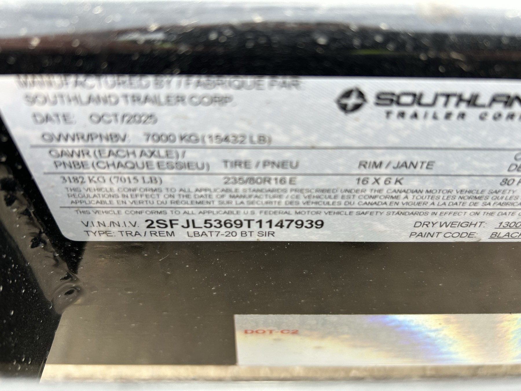 2026 Southland LBA 8'6" x 22' Beavertail Flat Deck Trailer